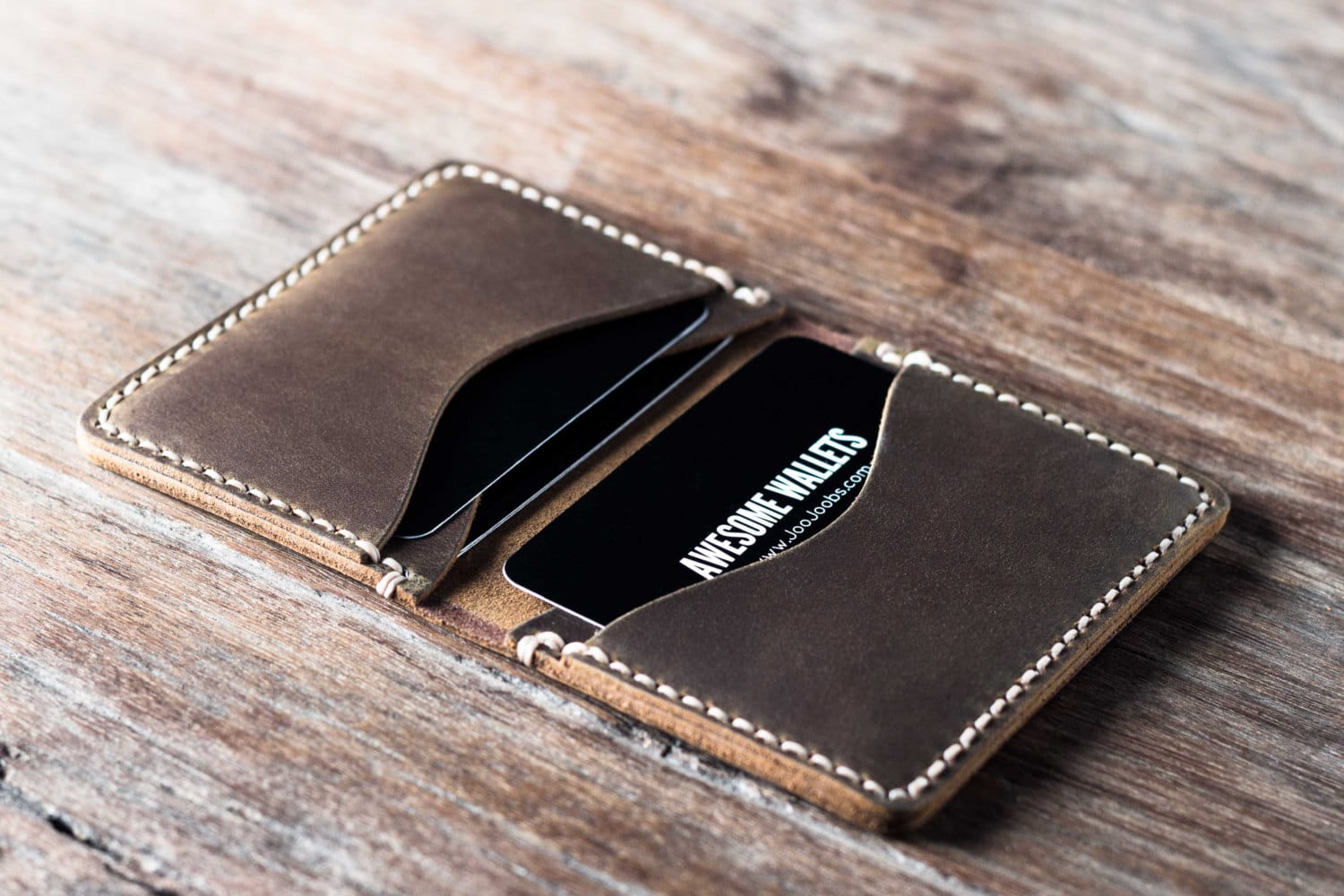 Mens Credit Card Wallet Handmade Personalized Free Shipping 
