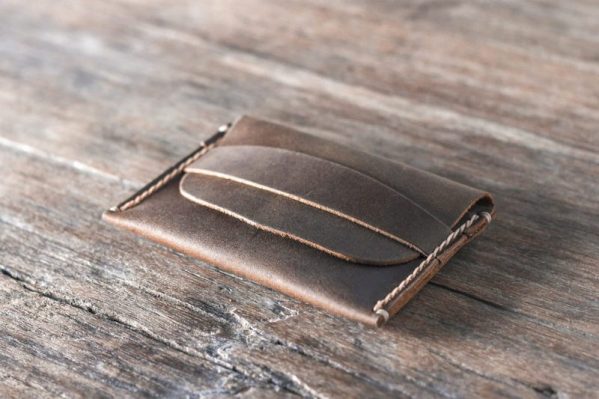 Leather Front Pocket Wallet | Handmade Envelop Sleeve Design