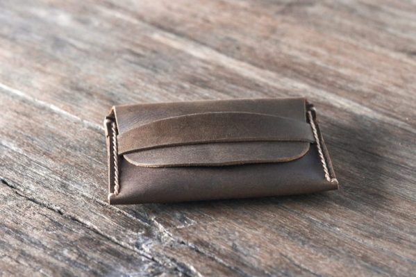 Leather Front Pocket Wallet | Handmade Envelop Sleeve Design