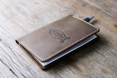 Leather Notebook Cover [Handmade] [Personalized]