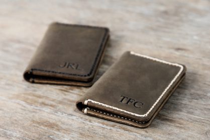 Personalized Leather Card Wallet [Handmade] [Custom]