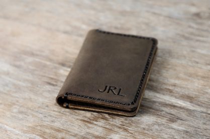 Personalized Leather Card Wallet [Handmade] [Custom]