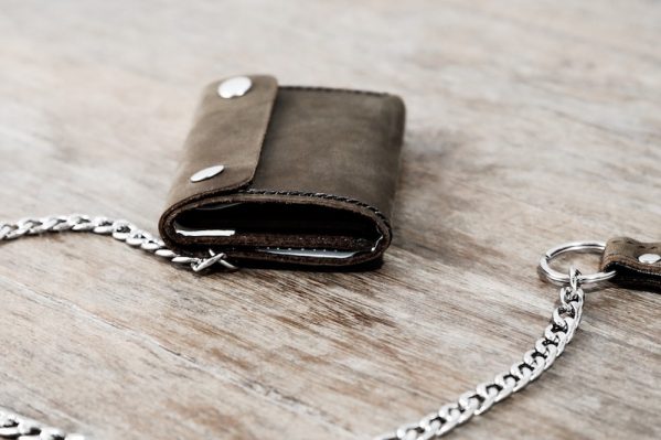 Trifold Wallet with Chain [Handmade] [Personalized]