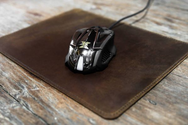 Personalized Leather Mouse Pad [Handmade to Order]