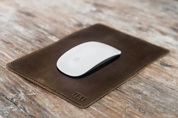 Personalized Leather Mouse Pad [Handmade to Order]