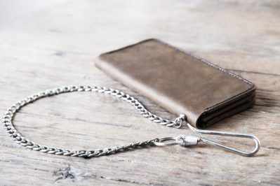 Long Leather Biker Wallet | Handmade Original Rustic Design